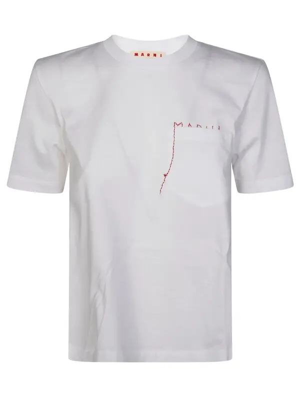 Marni Pocket Logo T-shirt - Bianco
