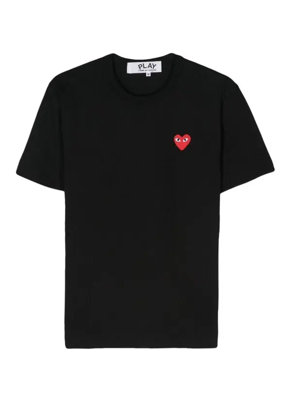 Play Comme Des Garcon Emblem Knit T-shirt For - Black