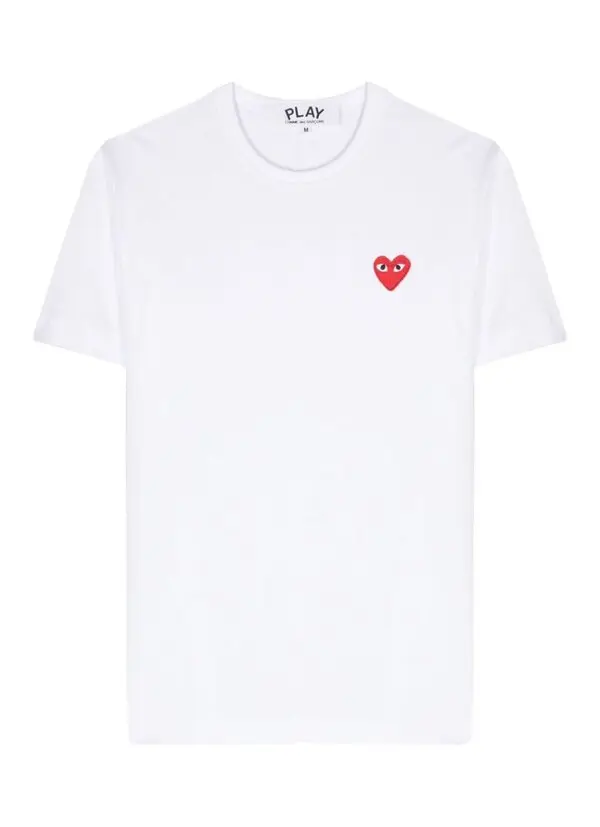 Play Comme Des Garcon Emblem Knit T-shirt For - White