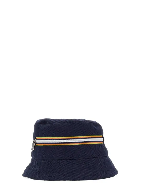 K-WAY Bucket Hat With Zipper Detail - Blue