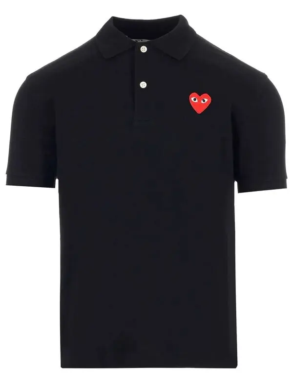 Play Comme Des Garcon Emblem Knit T-shirt - Black