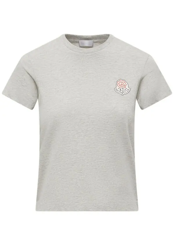 Moncler Cotton Short Sleeve Printed Logo T-shirt