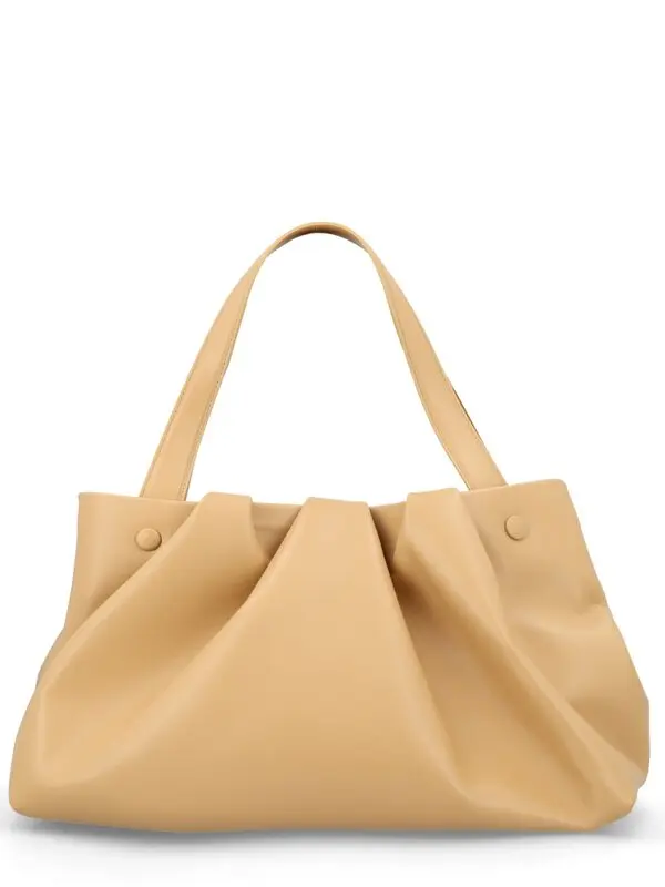 THEMOIRE Pleated Tote Bag - Beige