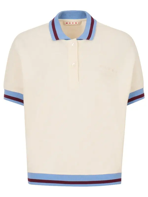 Marni Piqué Short Sleeve Polo Shirt