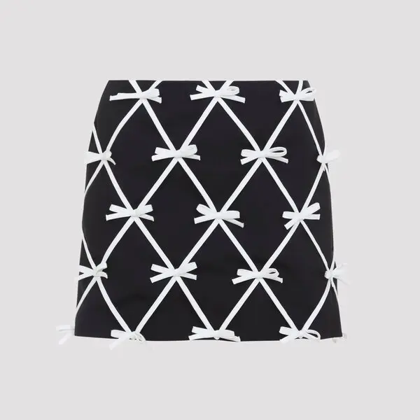 Moschino Embellished Mini Skirt With Bow Detailing - Black