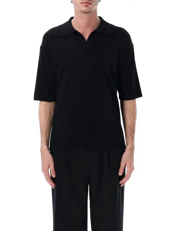 ROBERTO COLLINA Relaxed-fit Polo Size - Black