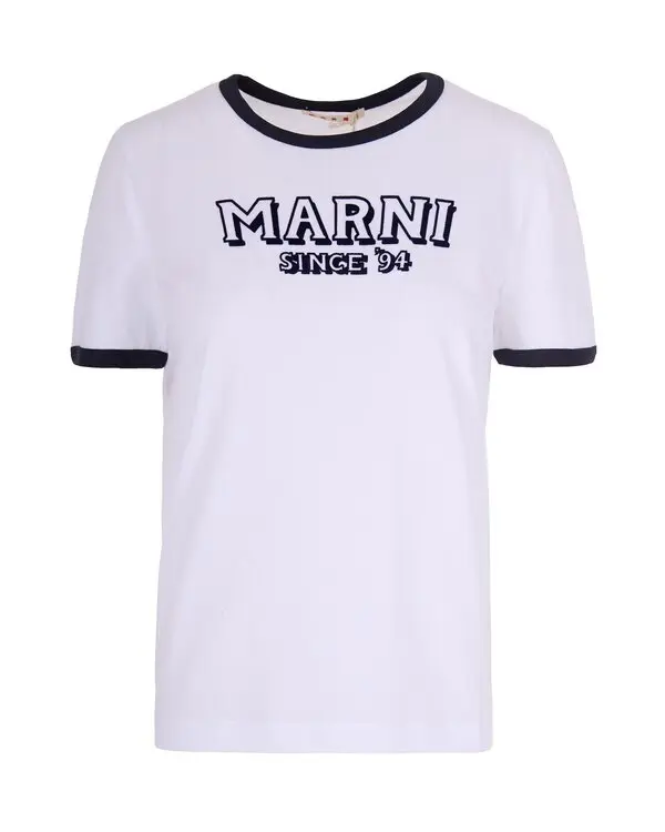 Marni Inspired Stylish T-shirt - Lily White