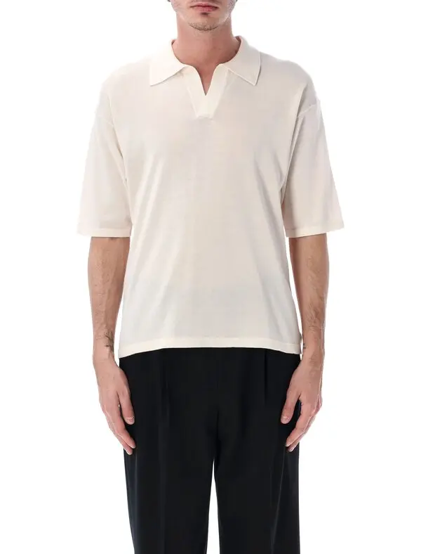 ROBERTO COLLINA Relaxed-fit Polo For - Beige