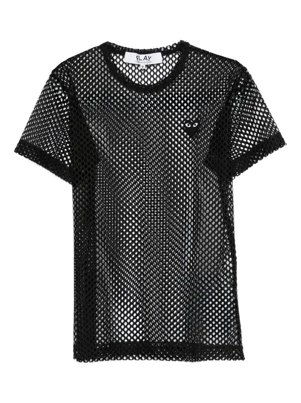 Play Comme Des Garcon Classic Mesh T-shirt With Emblem