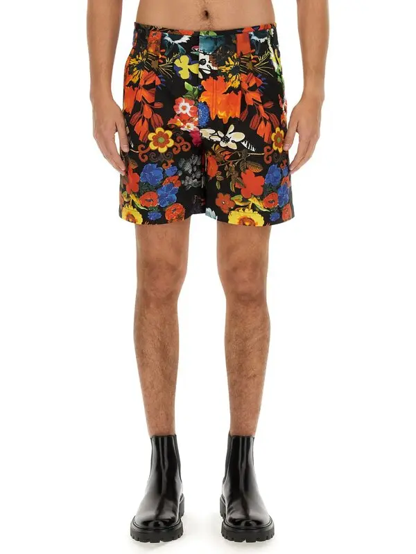 Moschino Bermuda With Floral Pattern - Multicolour