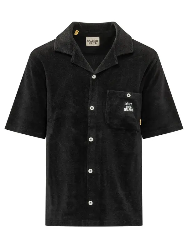 GALLERY DEPT. Classic Cotton Shirt With Appliqué And Pocket - Black