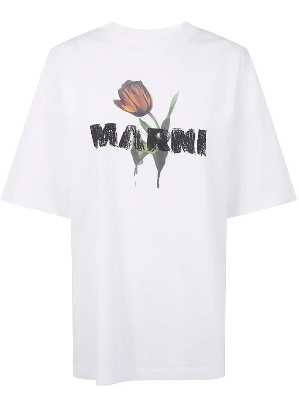 Marni Cotton Knit T-shirt - White
