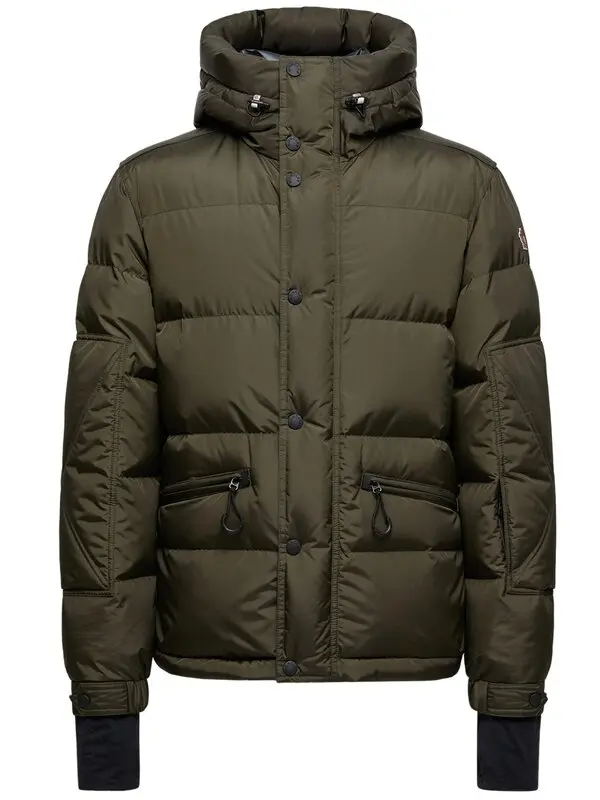 Moncler Down-filled Zip-up Jacket With Adjustable Hood - Green