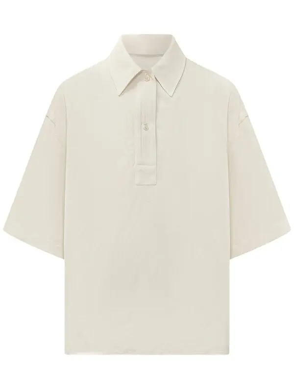 Studio Nicholson Oversized Shirt With Button Detail - Chalk