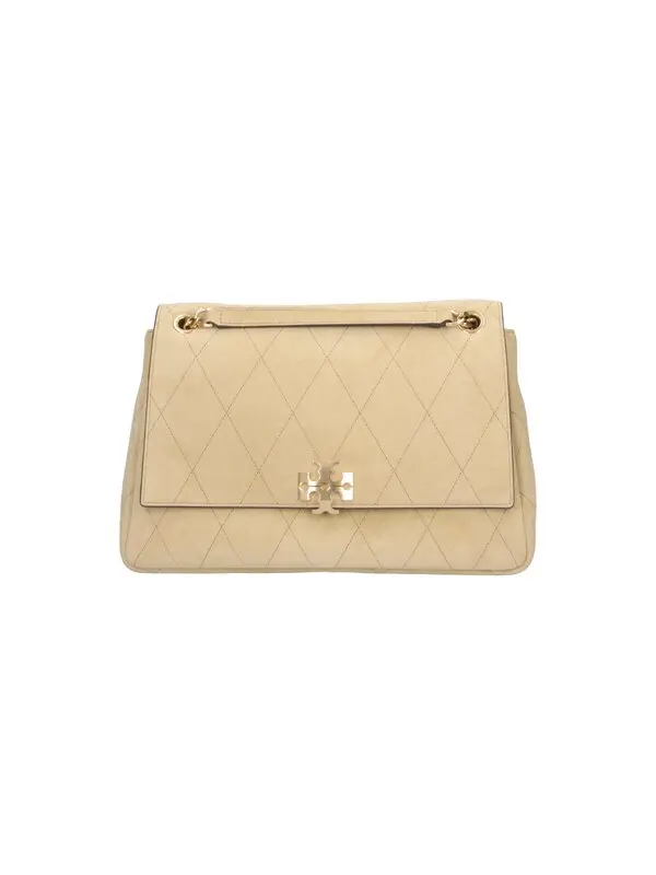 Tory Burch Quilted Leather Shoulder Bag - Grey