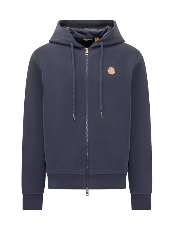 MONCLER X DONALD GLOVER Zip-up Hoodie - Blu