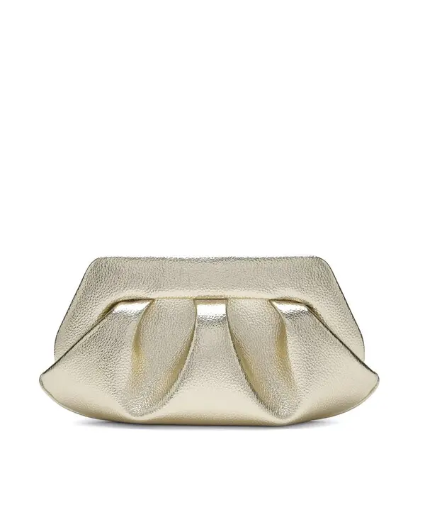 THEMOIRE Metallic Foldover Clutch Bag