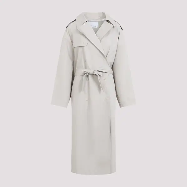 THE FRANKIE SHOP Riva Cotton Trench Jacket - Nude & Neutrals