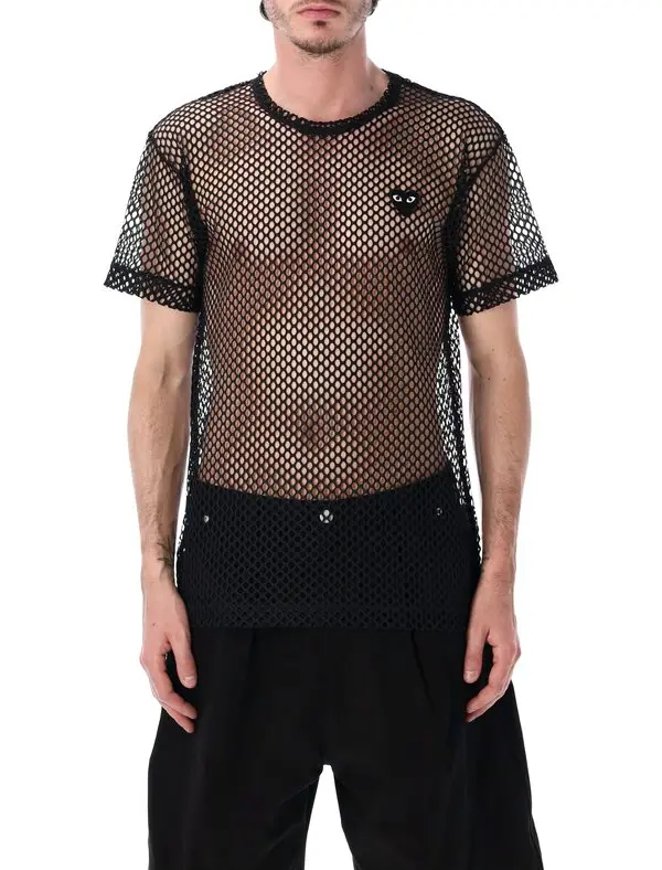 Play Comme Des Garcon Mesh Short Sleeve T-shirt