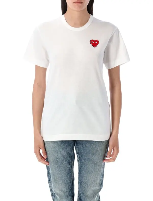 Play Comme Des Garcon Mini Heart Logo T-shirt - White