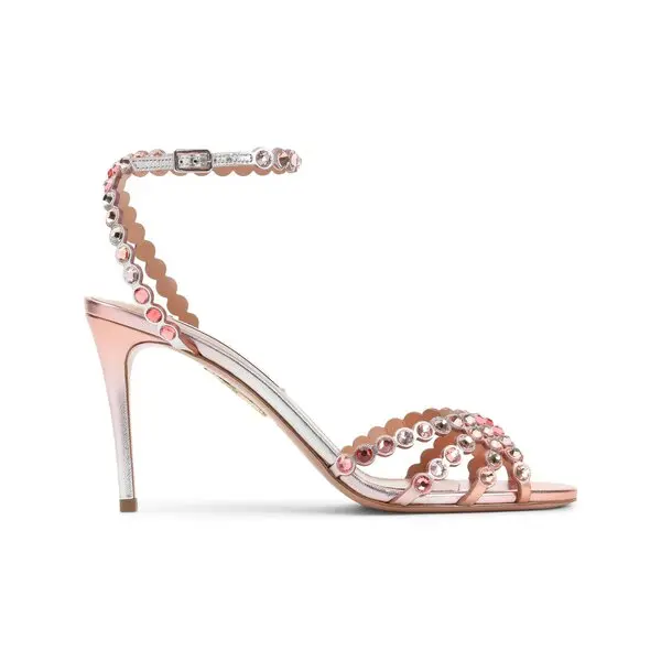 AQUAZZURA Teq Sandal 85 A Strappy Summer Essential - Flamingo