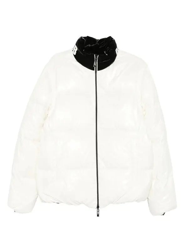 Moncler Quilted Jacket With Stand Collar - Red