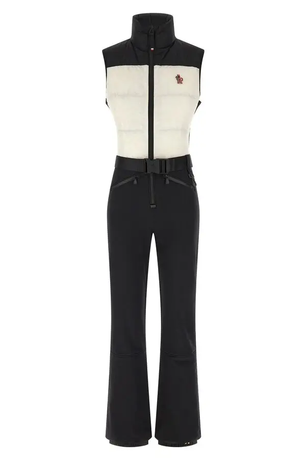 Moncler Water-resistant Zip Closure Coat With Detachable Belt - Black