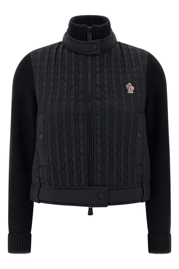 Moncler Knit Ski Jacket With Zip Closure And Logo