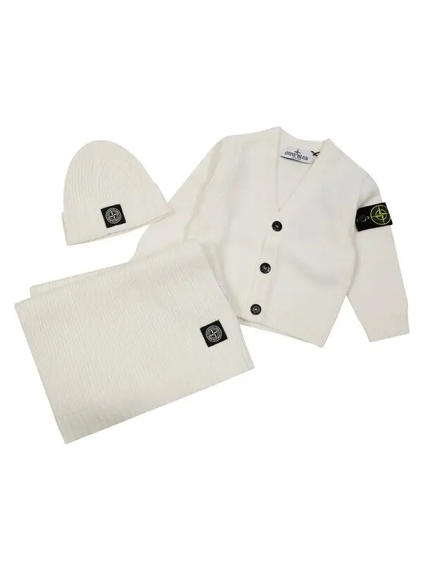Stone Island Complete Baby Cardigan Set With Accessories - V0099
