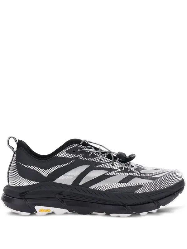 Hoka One One Translucent Ripstop Performance Sneakers With Reflective Accents - Black