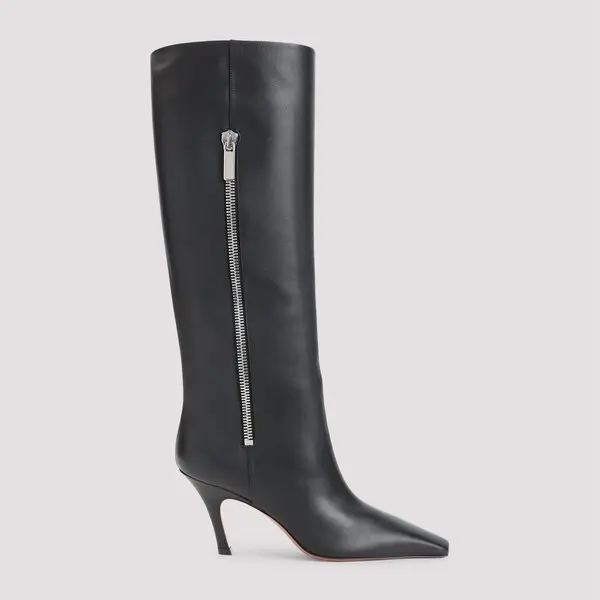 Amina Muaddi 80mm Mona Boots - Black