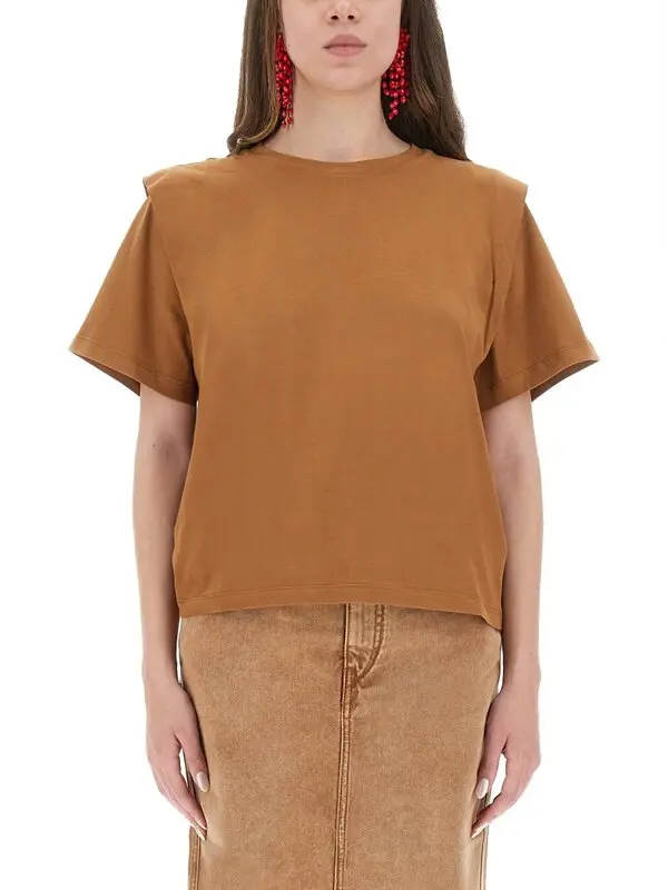Isabel Marant Étoile Zelitos Cotton T-shirt - Beige