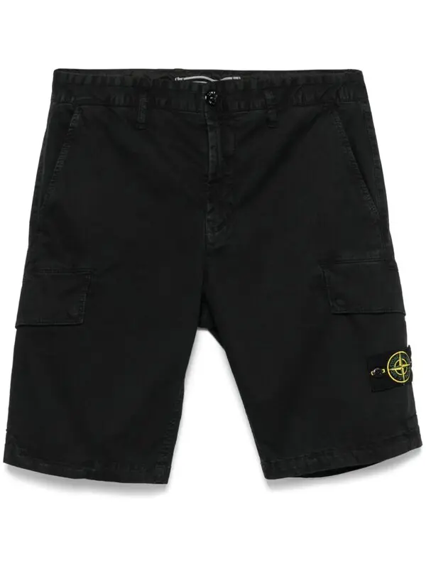 Stone Island Cargo Shorts - Black
