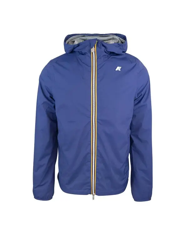 K-WAY Hooded Zip Front Windbreaker Jacket