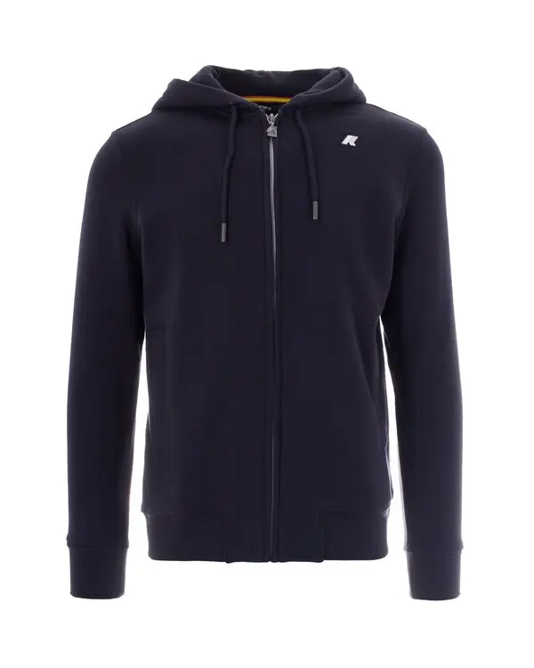 K-WAY Active Zip-up Hoodie With Drawstring Hood - Blue Depth