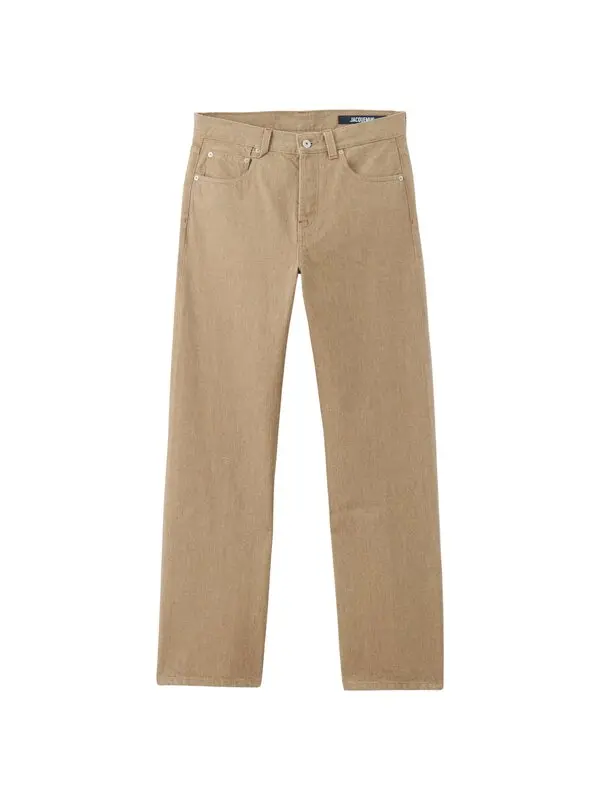 Jacquemus Straight Fit Mid-rise Jeans - Beige