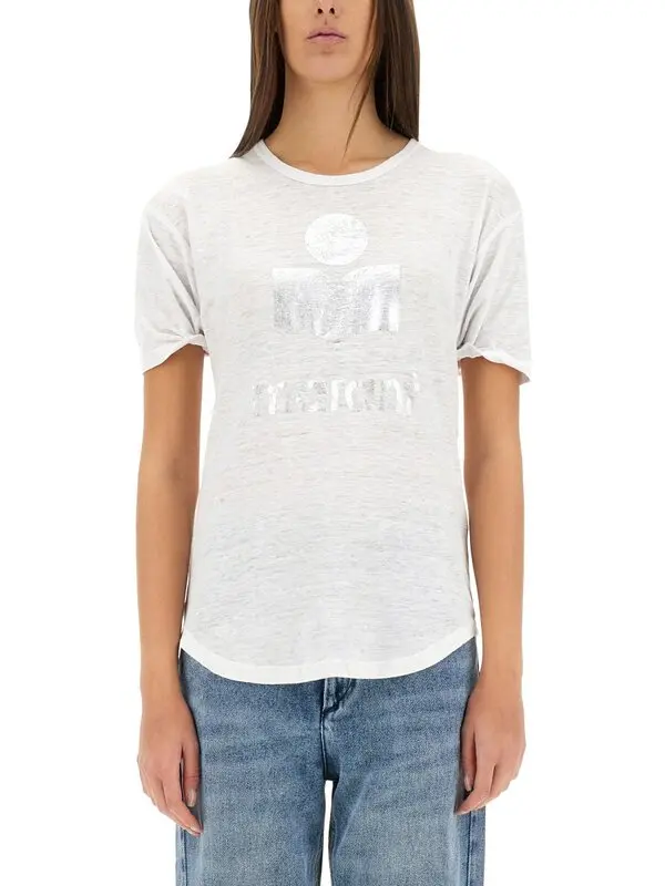 MARANT ETOILE Koldi T-shirt With Necklace Detail - White