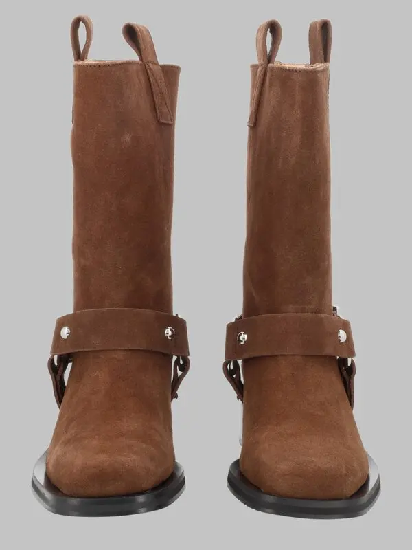 GANNI Biker Ankle Boots - Buff