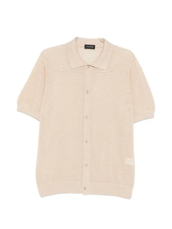 Tagliatore Knit Shirt With Button Closure And Ribbed Cuffs For