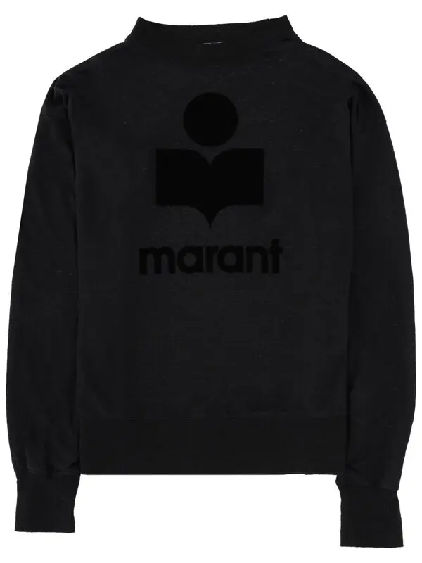 MARANT ETOILE Relaxed Fit Linen T-shirt - Black