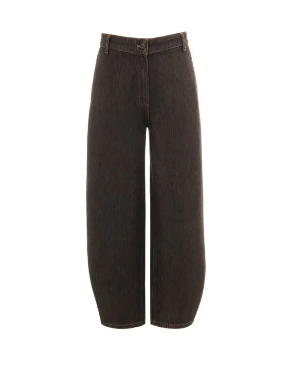 SESSUN High-waisted Wide-leg Jeans - Brownim