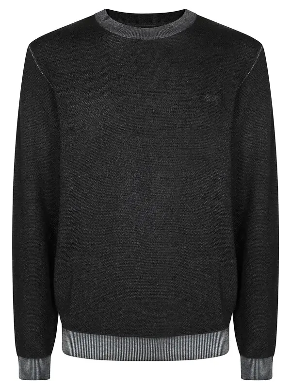 SUN 68 Mini Scoop Neck Knitted Sweater For