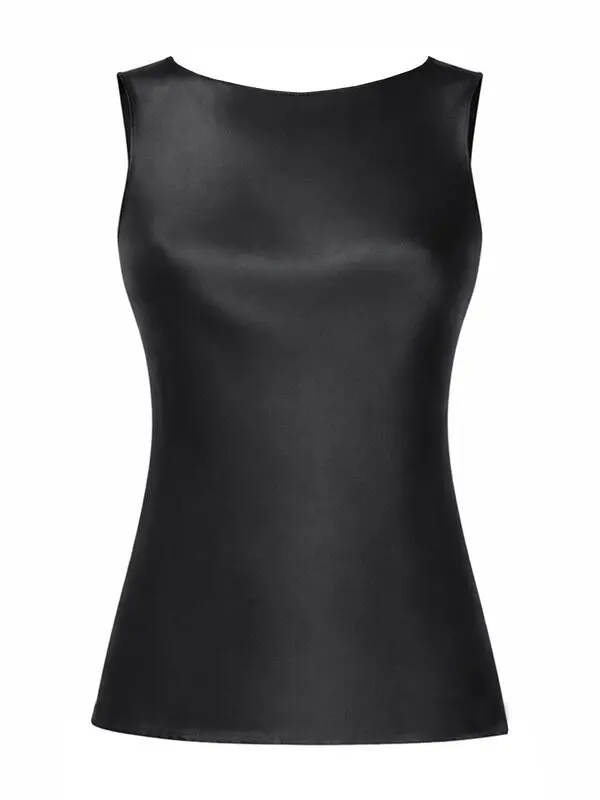 Nina Ricci Satin Sleeveless Fitted Top