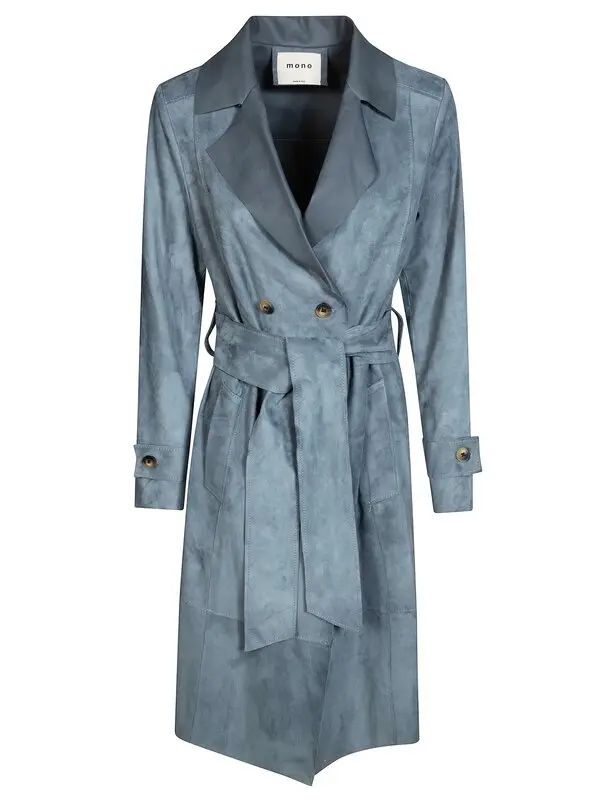 NUAGE Suede Trench Coat For