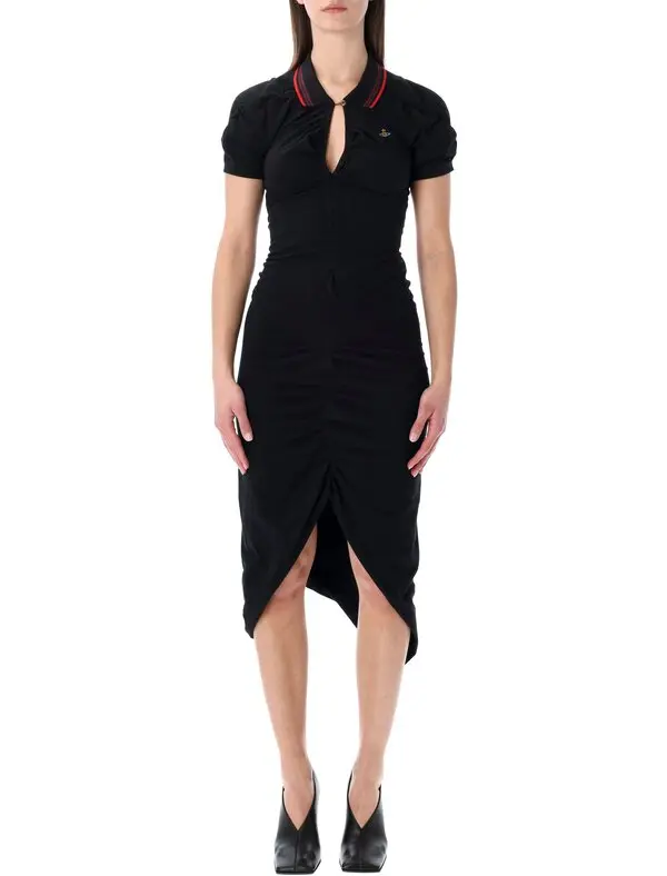VIVIENNE WESTWOOD Cotton Polo Dress - Black