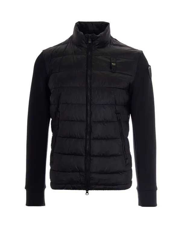 BLAUER. Hybrid Quilted Puffer Jacket With Stand Collar