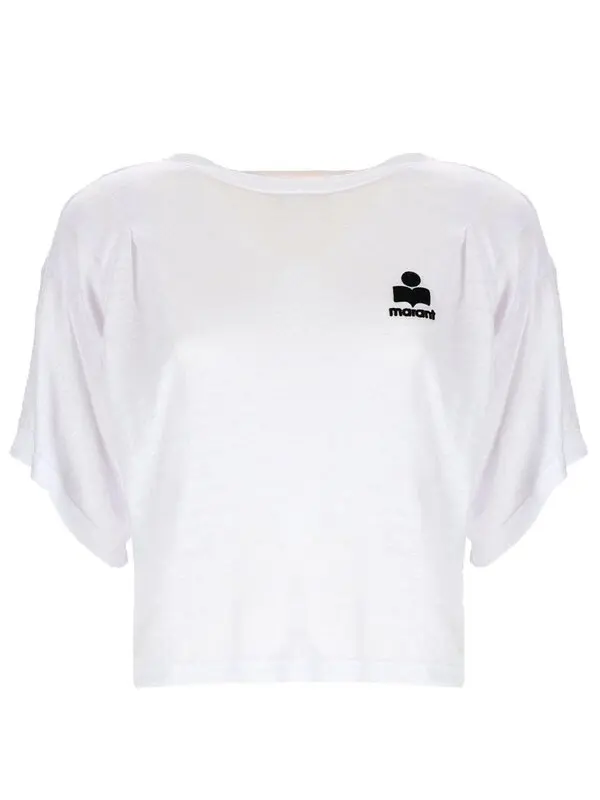 MARANT ETOILE Graphic Logo Oversized T-shirt - White