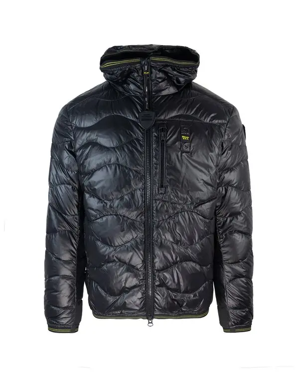 BLAUER. Quilted Down Jacket With Hood - Nero