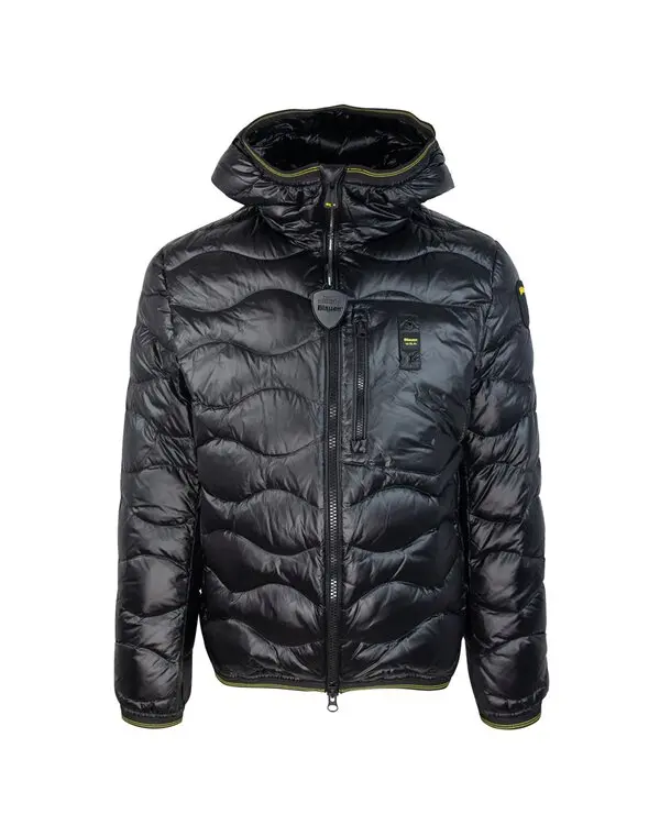 BLAUER. Hooded Quilted Zip-up Puffer Jacket - Nero
