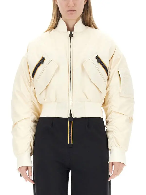 K-WAY Cropped Thermo Shiny Twill Jacket
